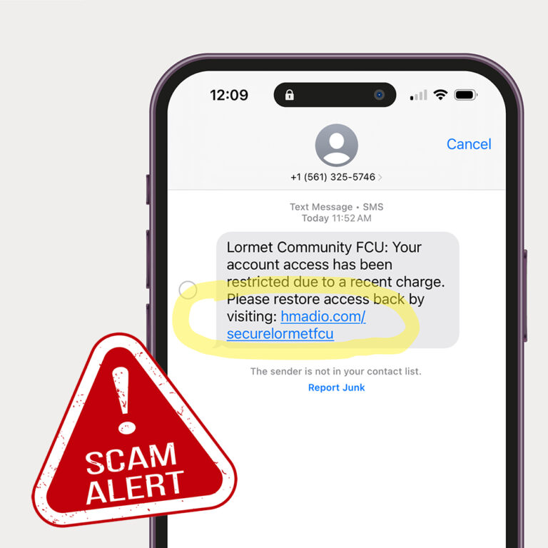 Scam Alert: Fraudulent Texts - LorMet